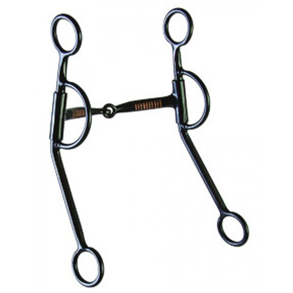 Blued Steel Shank Snaffle Bit