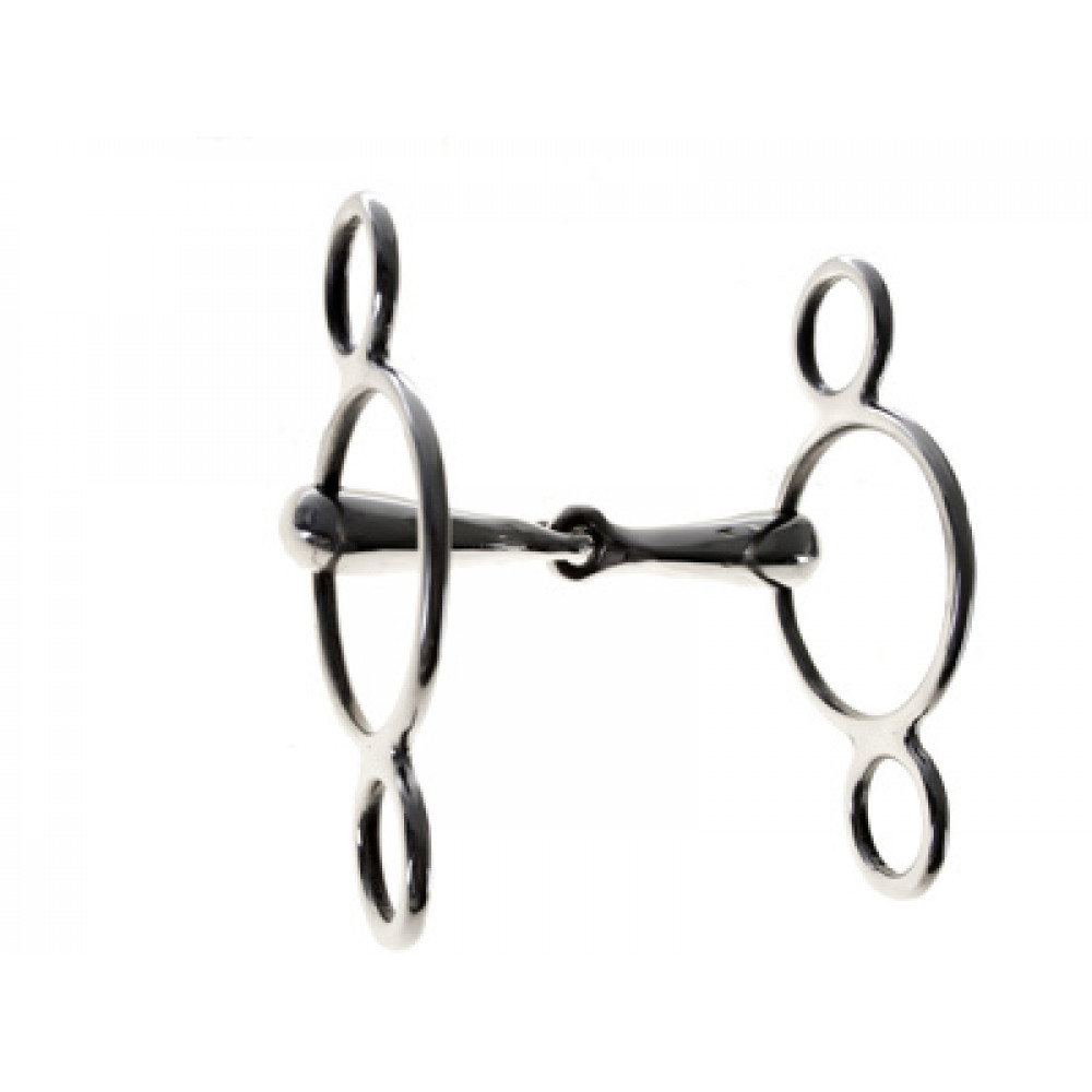 SS Continental Gag Bit with Hollow Joint Mouth