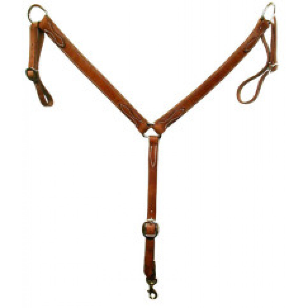 Harness leather 3-piece breast collar