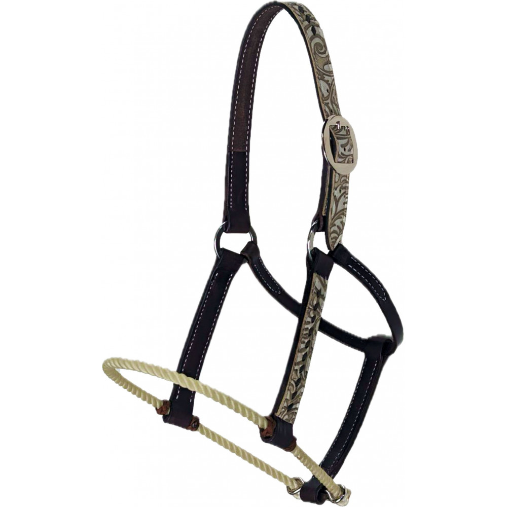 Leather Halter With Rope Nose
