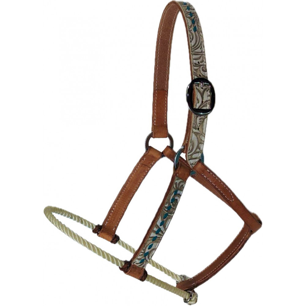Leather Halter With Rope Nose