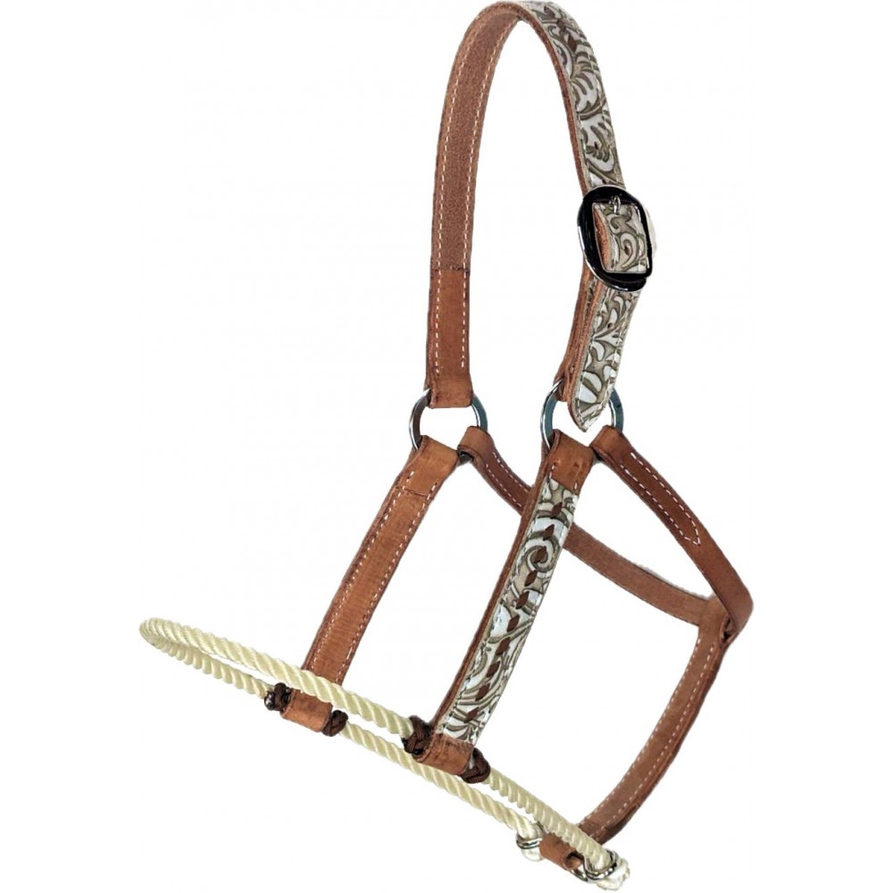 Leather Halter With Rope Nose